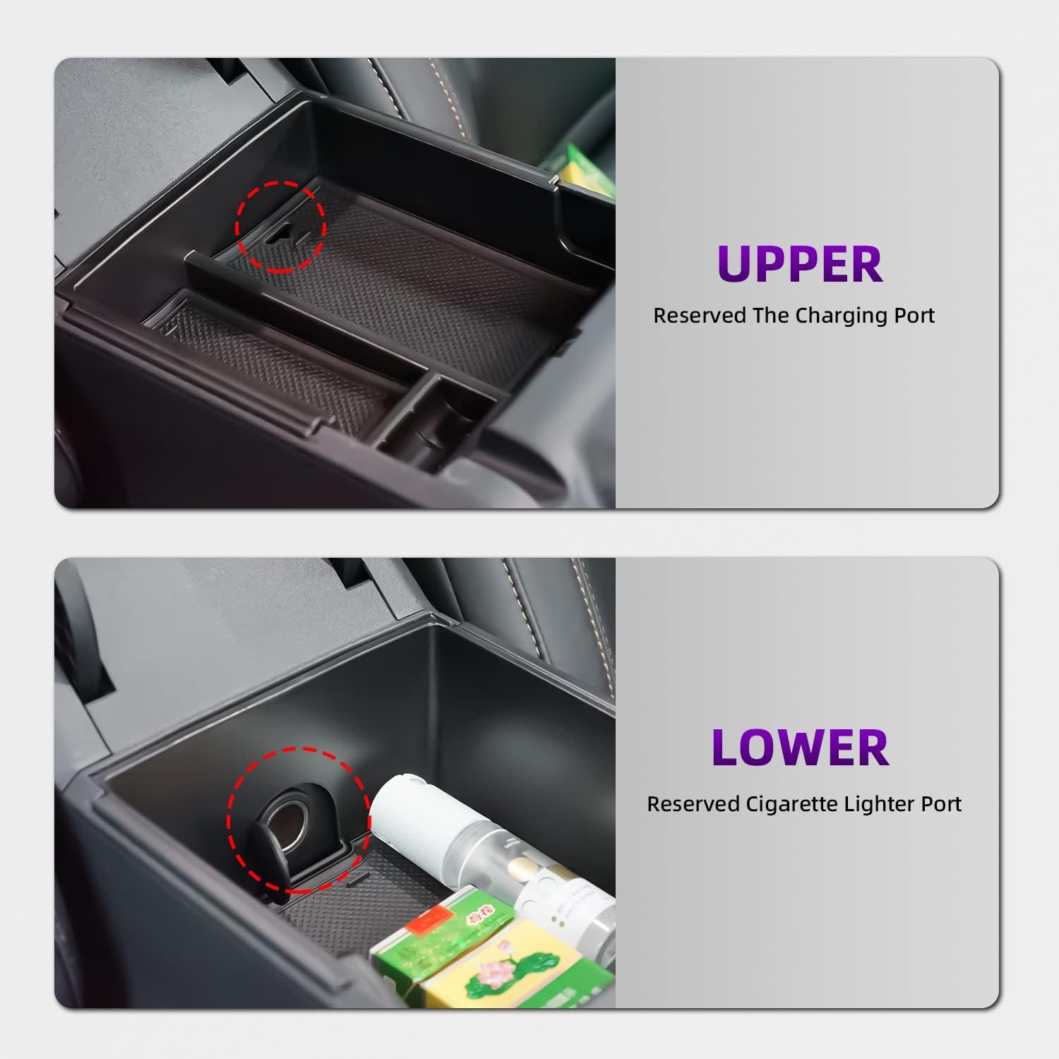 Buy Zbosrma fit Ford Bronco Armrest Secondary Storage Box,Center ...