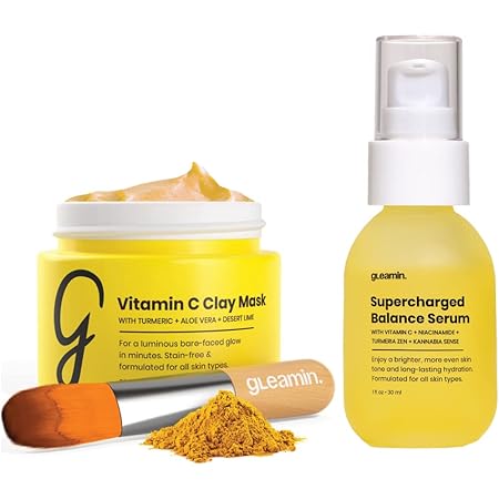 Amazon.com : Gleamin Vitamin C Clay Mask- Turmeric- Skin Care, Deep ...