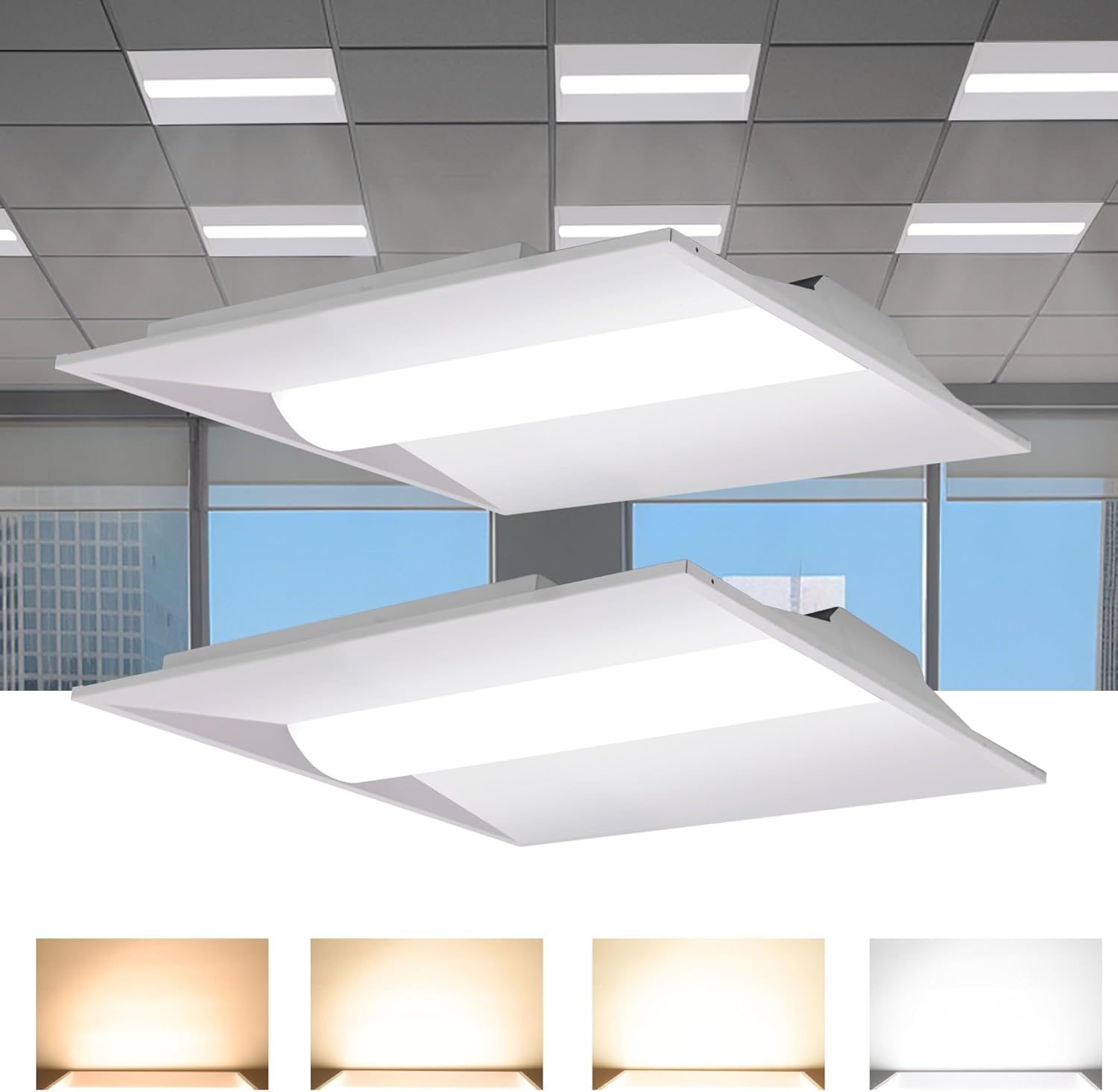 LAMPHOME 2x2 LED Troffer Light，Led Light fixtures Ceiling Mount，Led ...