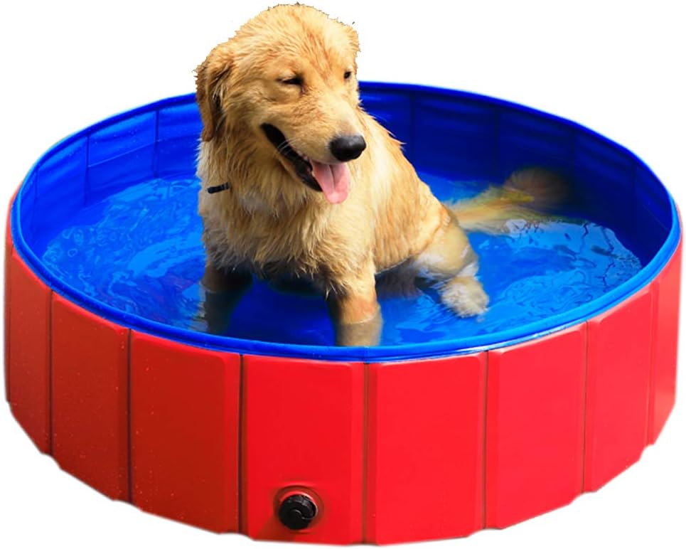 Amazon.com: GRULLIN Pet Swimming Pool Portable Foldable Pool Dogs Cats ...