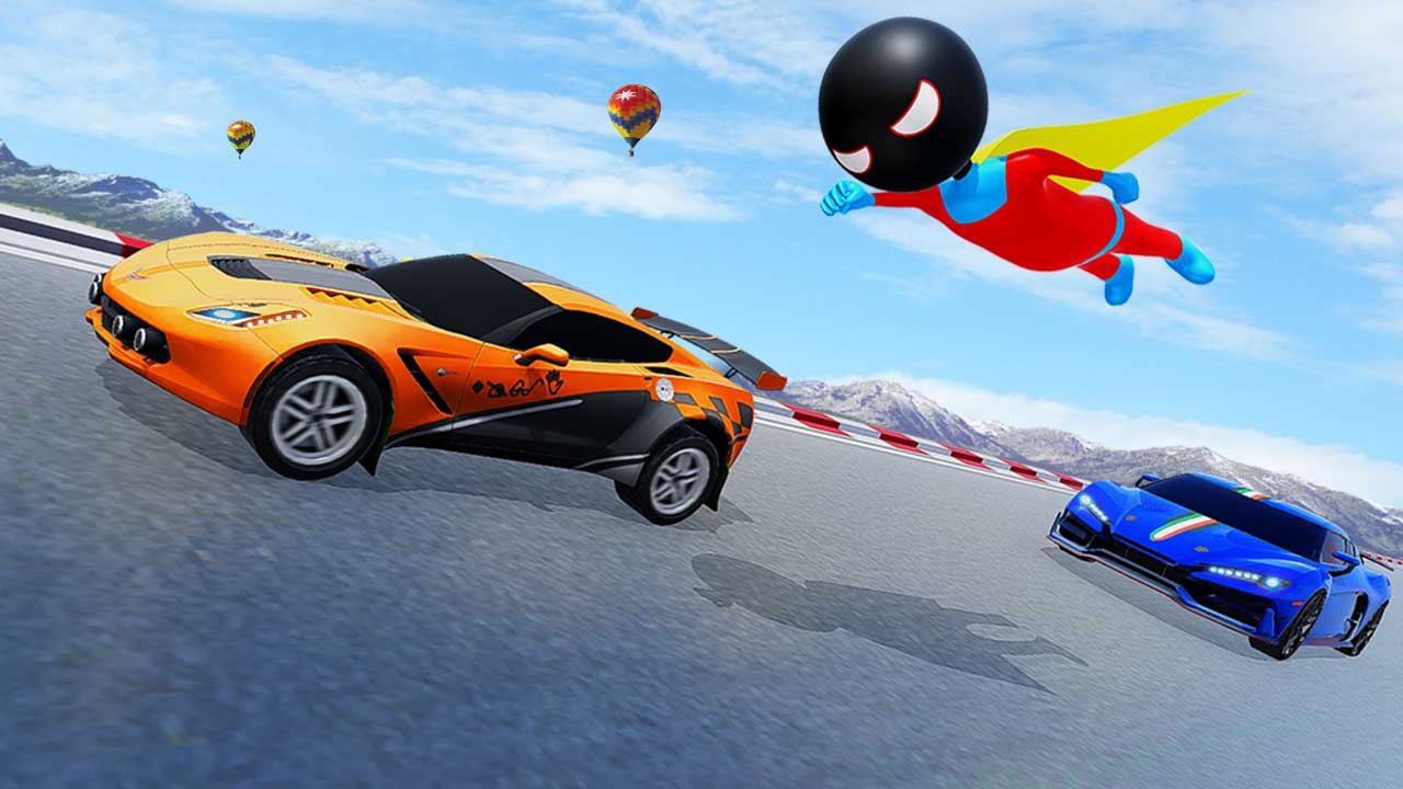 Stickman Extreme Car Stunt Games 3D, Impossible Mega Ramp Car Racing ...
