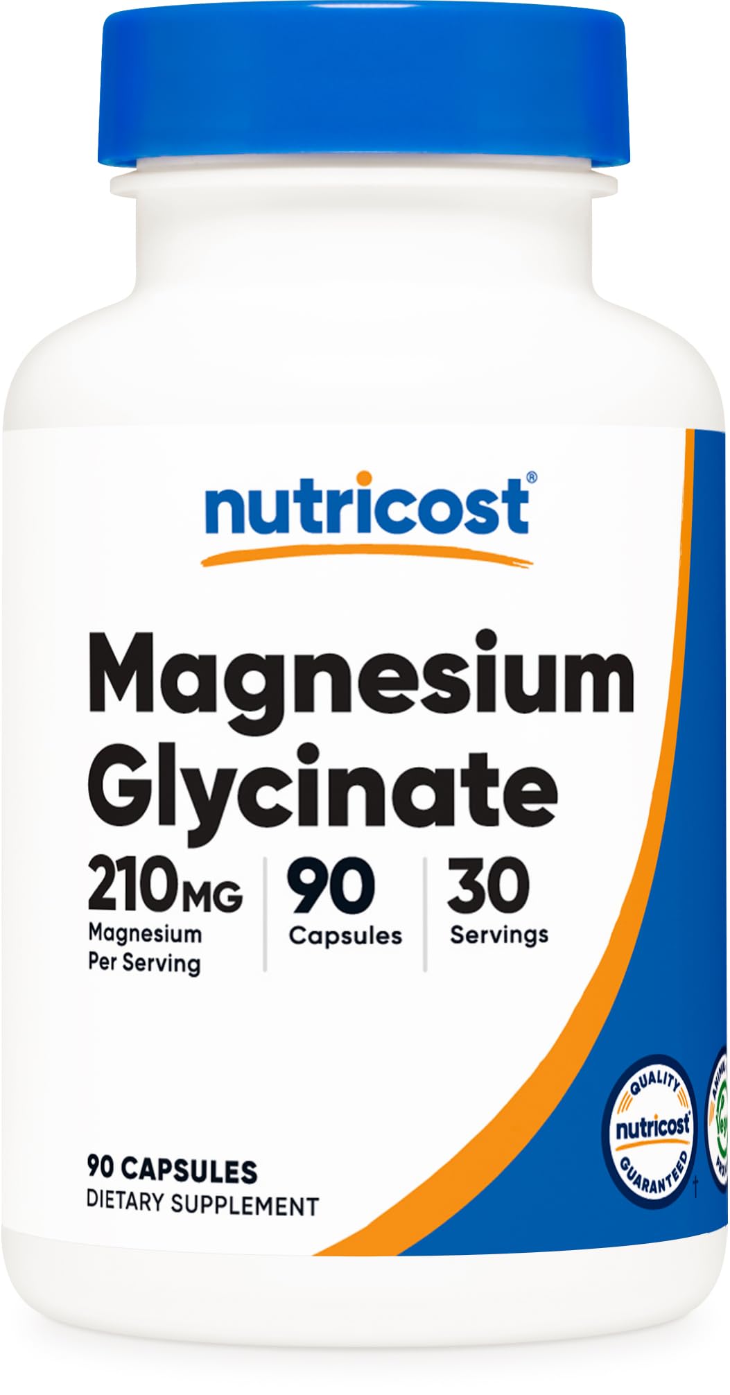 Amazon.com: Nutricost Magnesium Glycinate Capsules (90 Capsules, 210 mg ...