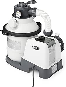 Intex 26643EG SX1500 Krystal, Bomba de Filtro de Arena Transparente para Piscinas sobre el Piso ...