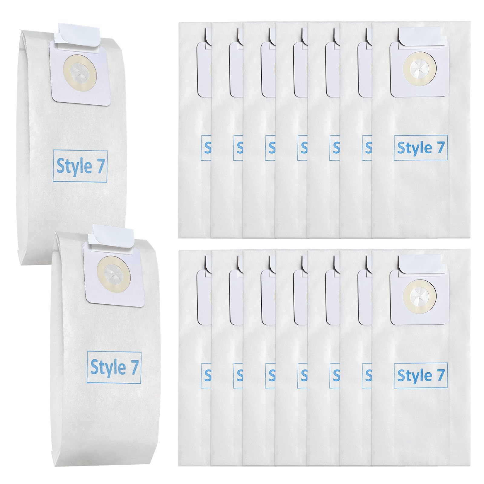 Amazon.com: 16 Pack Style 7 Replacement Vacuum Bags Fit for Bissell PowerForce Bagged Uprights ...