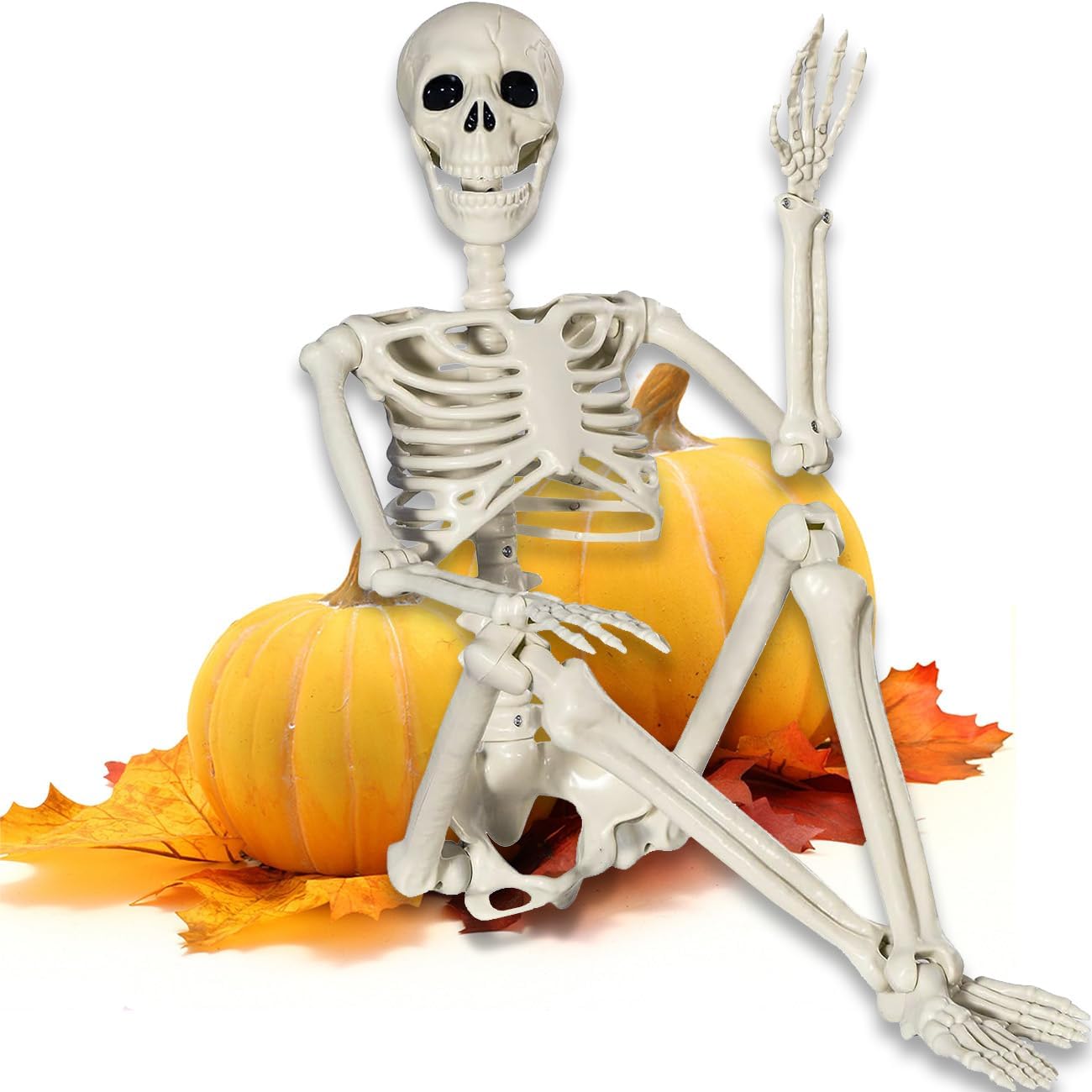 Amazon.com : 36" Skeleton Halloween Decorations, 3FT Realistic Full ...