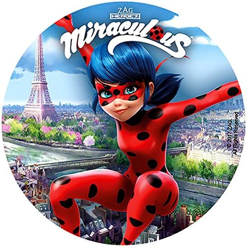 DISCO OSTIA CIALDA LADYBUG PRODIGIOSA MIRACULOUS 160119 DECORAZIONE ...