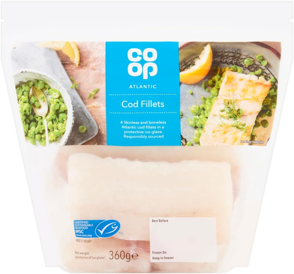Co-op Atlantic Cod Fillets 360g : Amazon.co.uk: Grocery