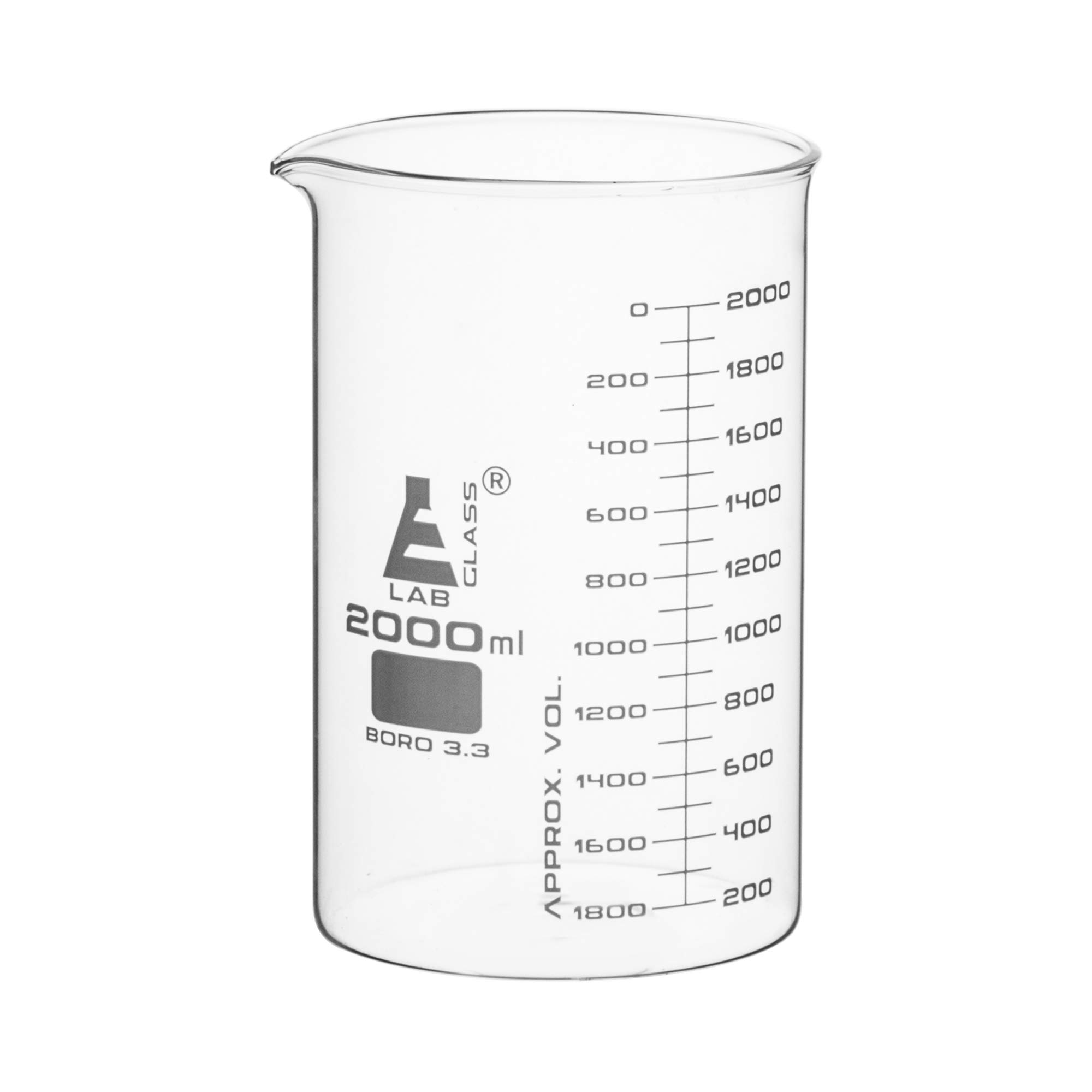 Snapklik.com : EISCO Beaker, 2000ml - ASTM - Low Form