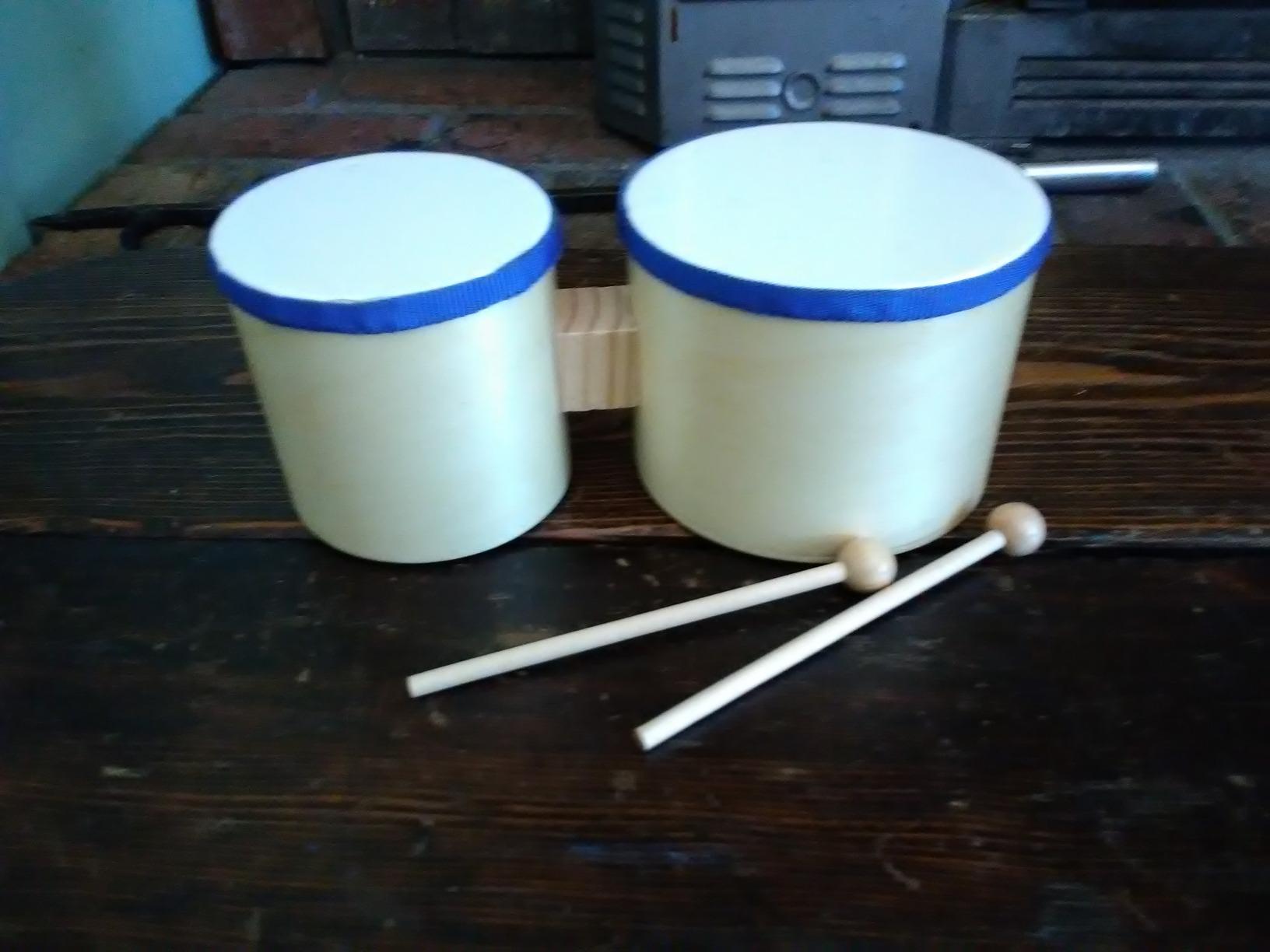 Amazon.com: Darice Wood Bongos with Stick, Unpainted, Natural : Toys ...