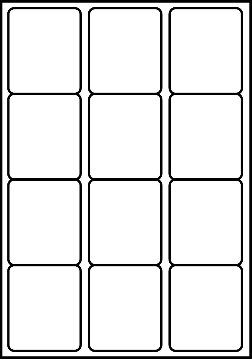 SmithPackaging A4 Self Adhesive Address Labels, 12 Labels Per Sheet ...
