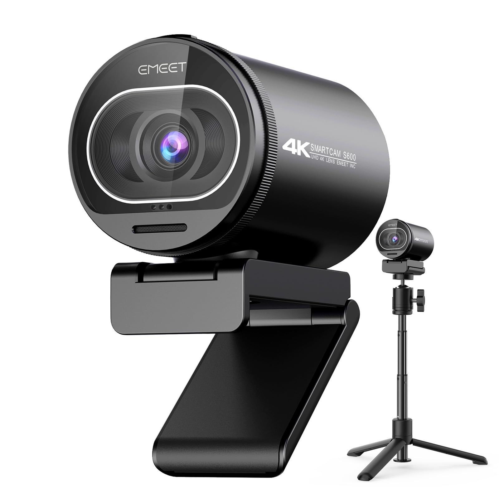 Amazon.com: EMEET S600 4K Webcam with Tripod for Streaming - Sony 1/2.5 ...