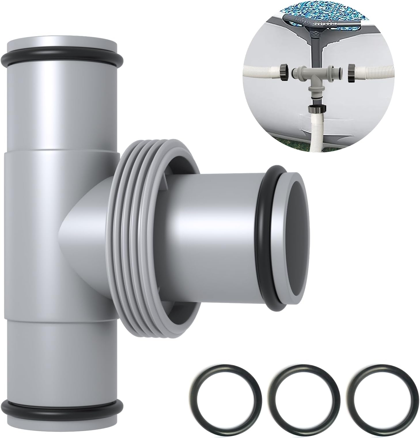 Amazon.com: Nomanak Filter Pump Hose Connector - 1.5" to 1.25" T Joint ...