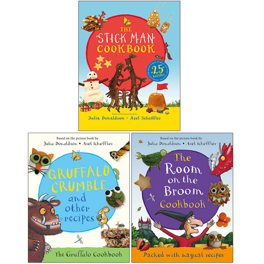 Julia Donaldson Collection 3 Books Set (Stick Man Cookbook, Gruffalo ...