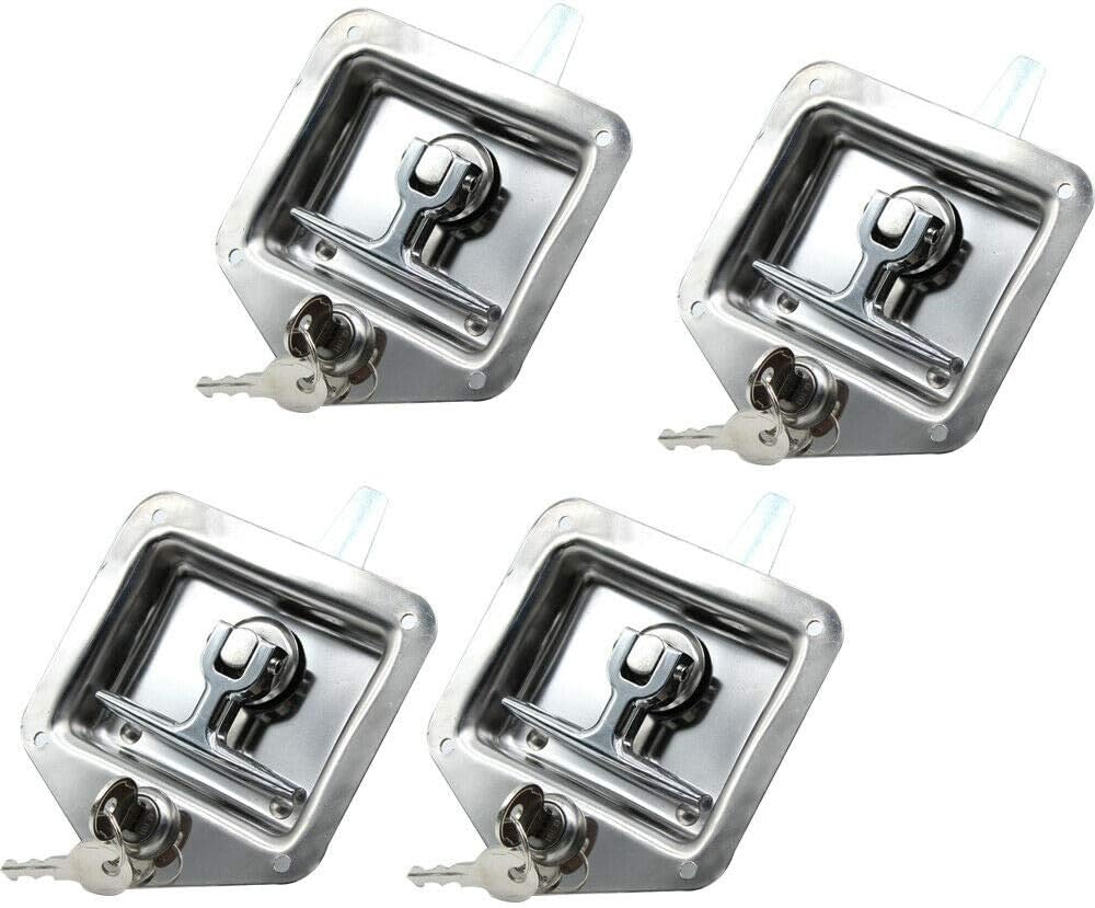 4pcs Trailer Door Latch Stainless Steel T-Handle Cam Latch Folding ...