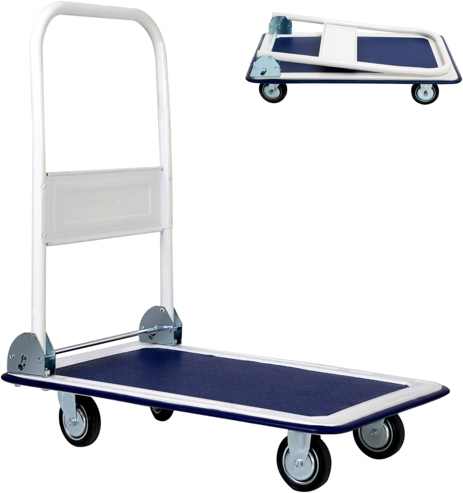 Draper 44005 Platform Trolley with Folding Handle,Blue, 150kg, 630mm x ...