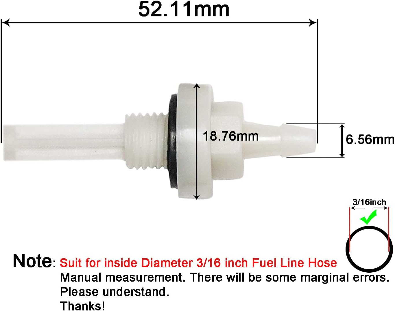 Buy JMCHstore Gas Fuel Tank Outlet Line Screen For Predator 212 Engine ...