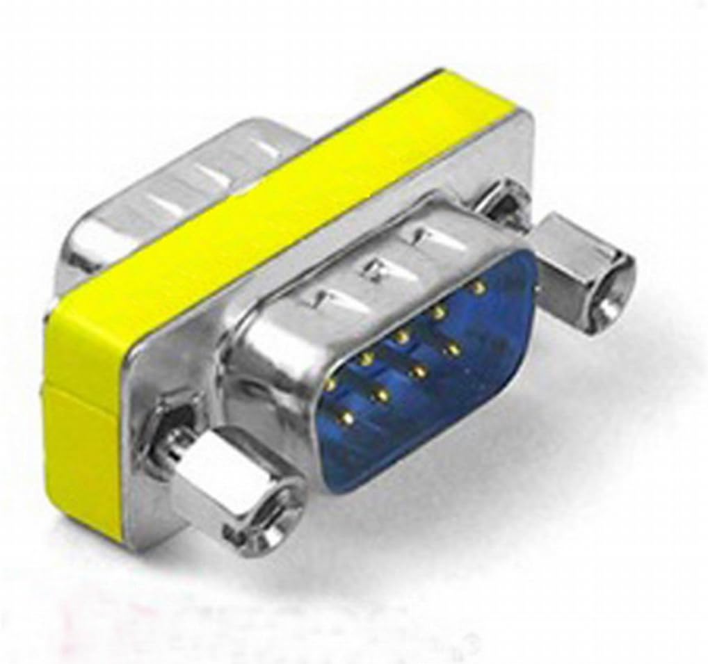 kenable Gender Changer 9 pin Male to Male Serial Coupler RS232 Adapter ...
