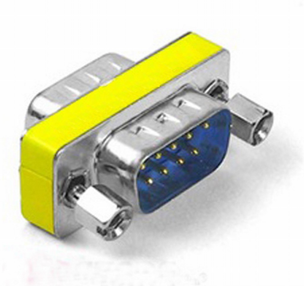 kenable Gender Changer 9 pin Male to Male Serial Coupler RS232 Adapter ...