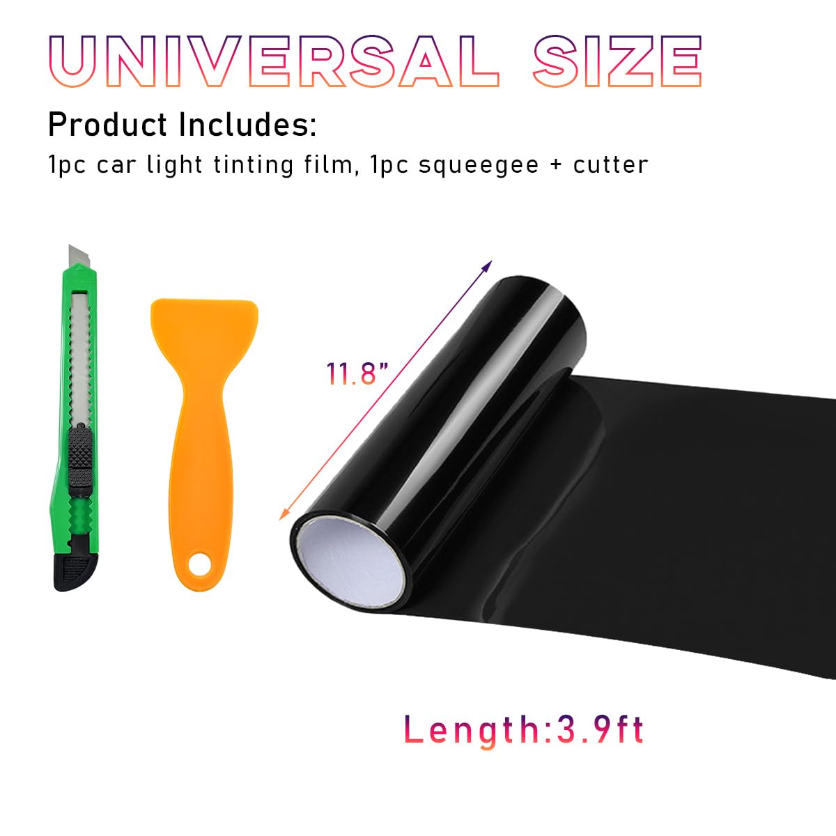 Snapklik.com : Sylvil Car Headlight Vinyl Film Sticker Sheet Roll, 12 ...