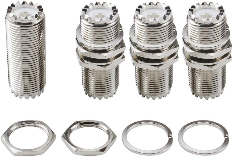 Amazon.com: eifagur, 4pcs PL-259 Bulkhead Connector UHF Female to UHF Female Adapter SO-239 Nut ...