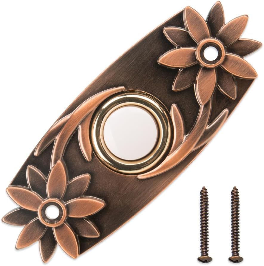 ZORZA 1Pcs Heavy Duty Metal Doorbell Button Durable Wired Doorbell Push ...