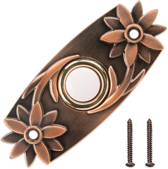 ZORZA 1Pcs Heavy Duty Metal Doorbell Button Durable Wired Doorbell Push ...