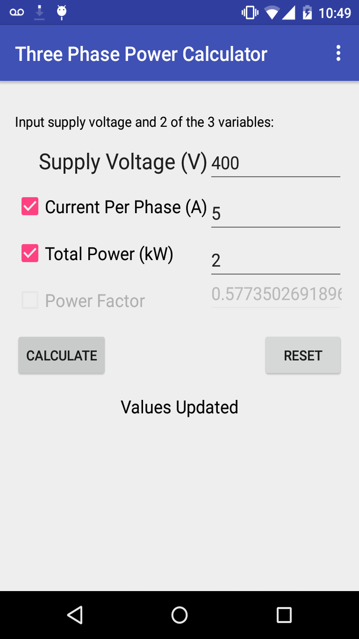 Three Phase Power Calculator - App on Amazon Appstore