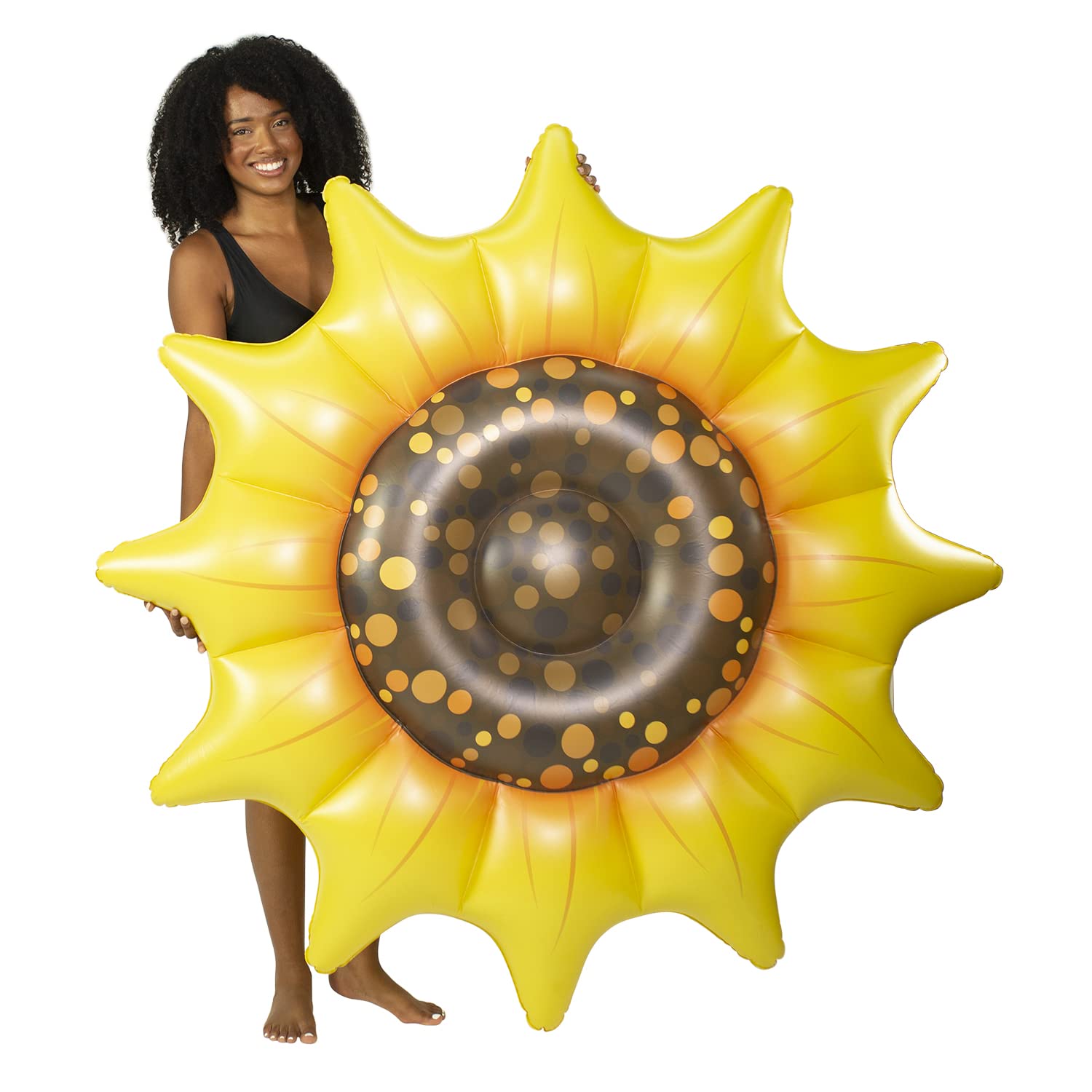 Amazon.com: PoolCandy Giant Inflatable Sunflower Island Pool Float ...