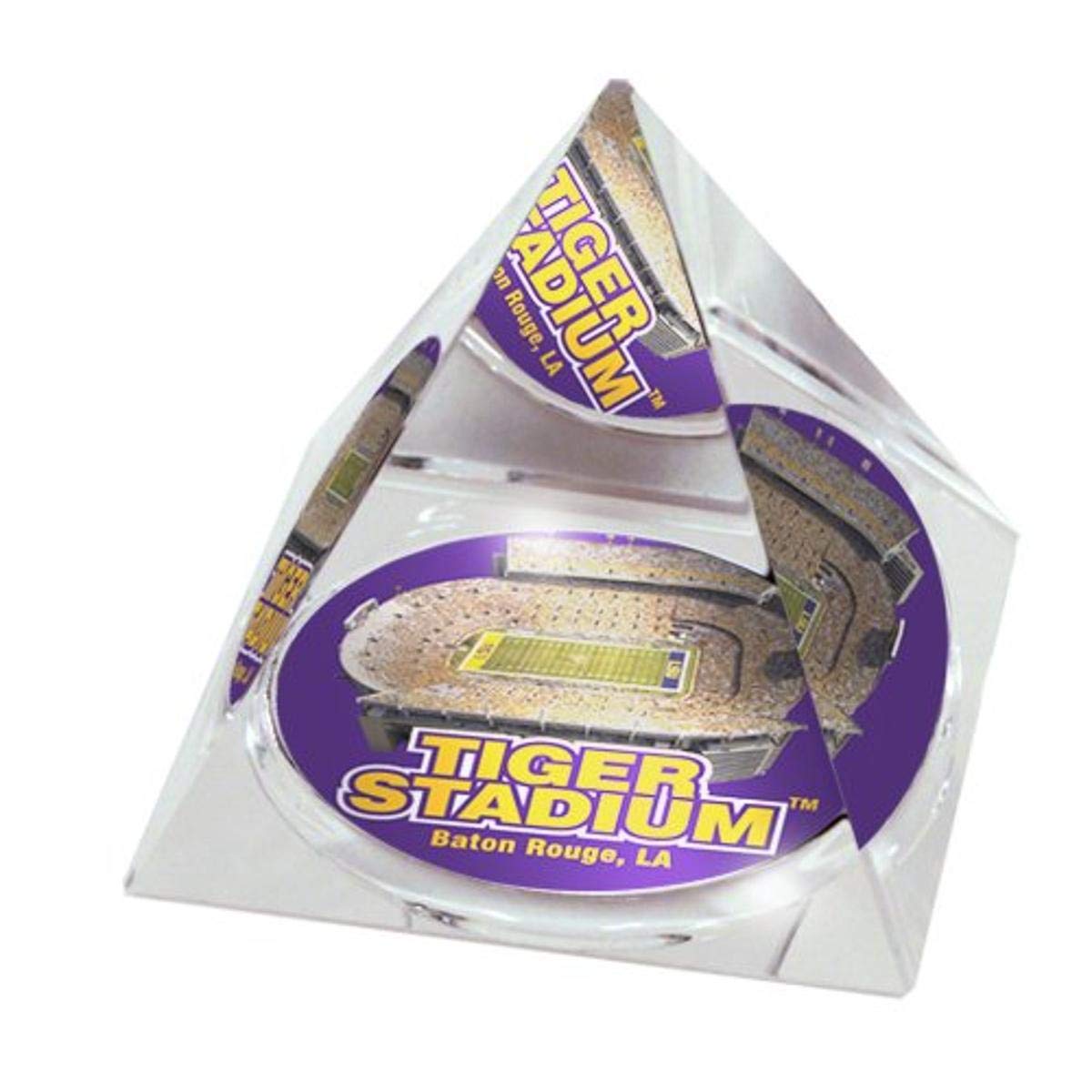 NCAA LSU Tigers stadium in 2" Crystal Pyramid with Colored Windowed ...