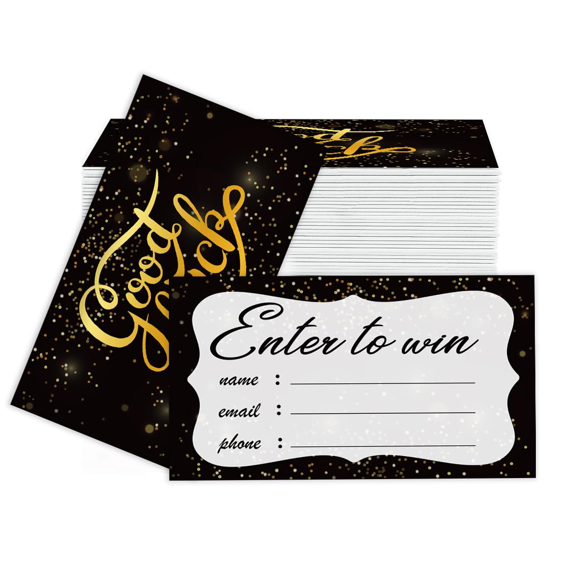 Buy PLIGREAT 60 Pcs Black Gold Background Design Raffle Tickets Enter ...