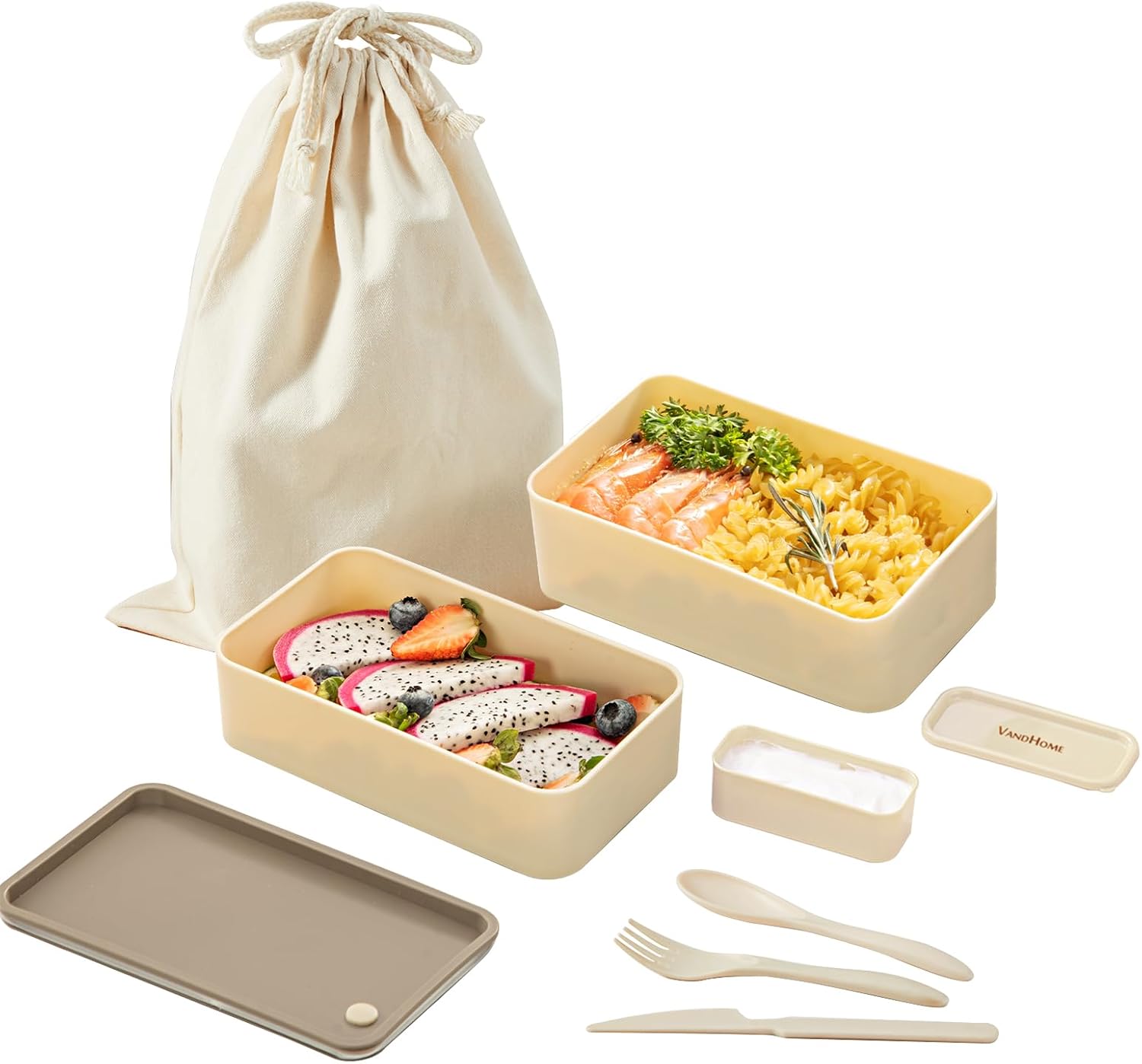 Amazon.com: YBOBK HOME Bento Box Adult Lunch Box Stackable Bento Lunch ...