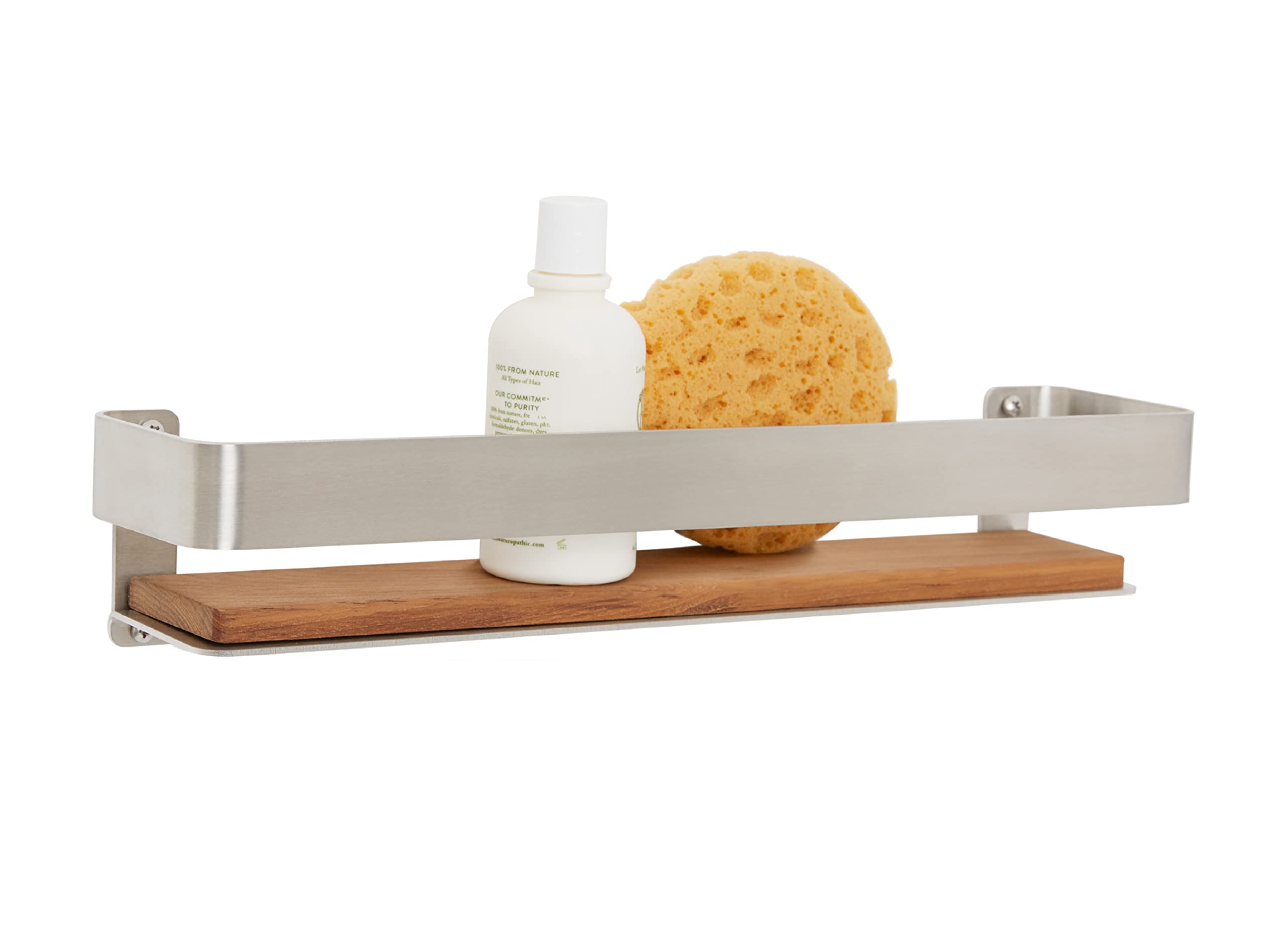 Amazon.com: Seachrome Rectangular Shower Shelf with Rail in a Satin ...
