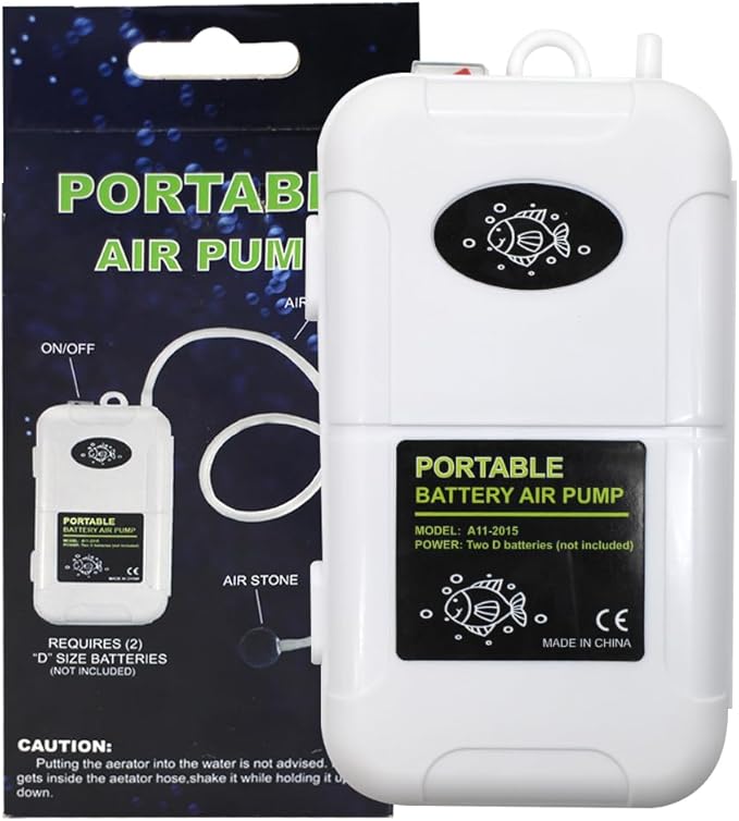 Amazon.com : AIRTAK Portable Battery Air Pump for Fishing Trips, 6 ...