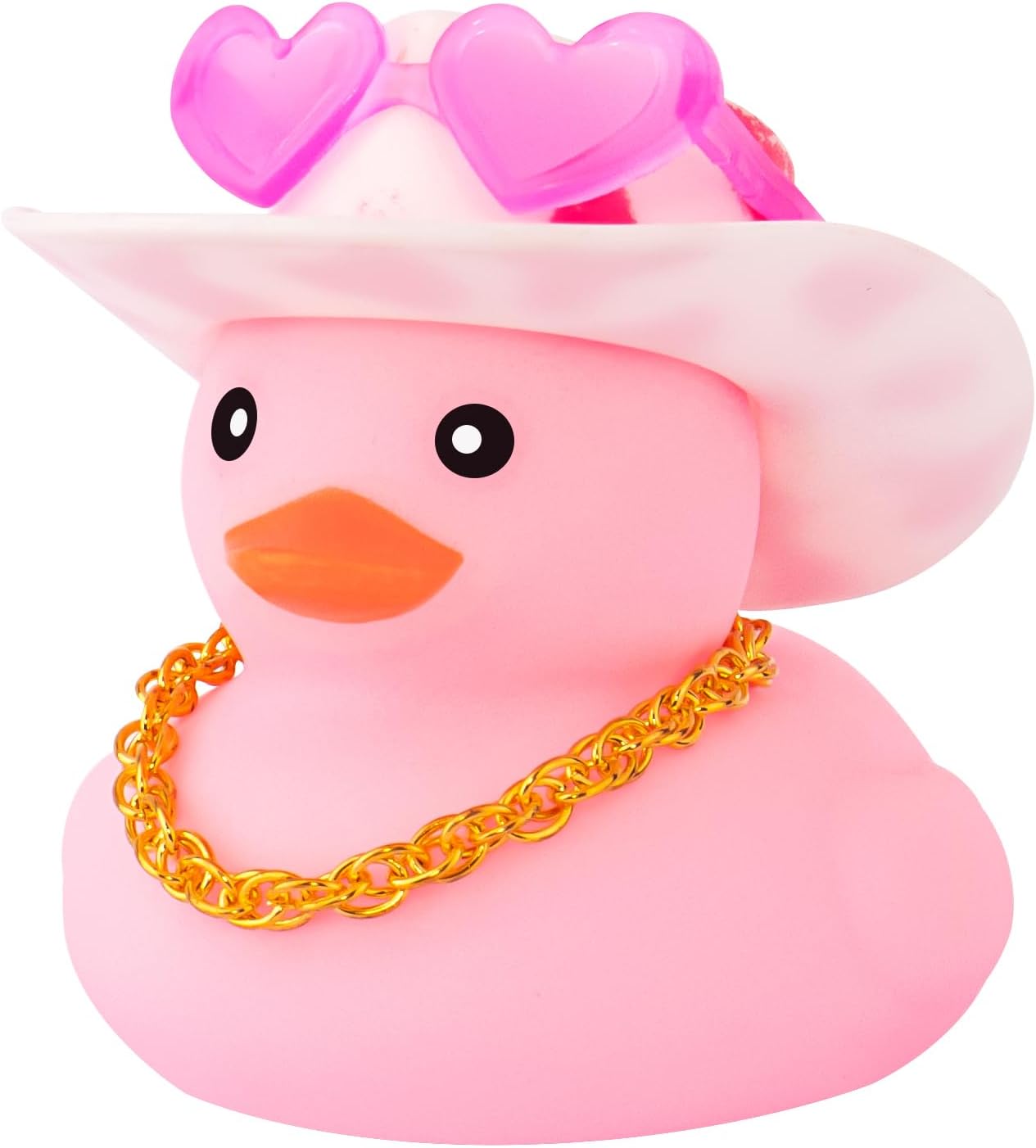 Amazon.com: wonuu Pink Rubber Duck with Heart-Shaped Sunglasses Car ...