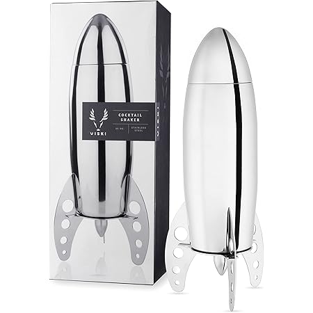 Amazon.com: Viski Art Deco Gold Cocktail 24 oz Etched Stainless Steel ...