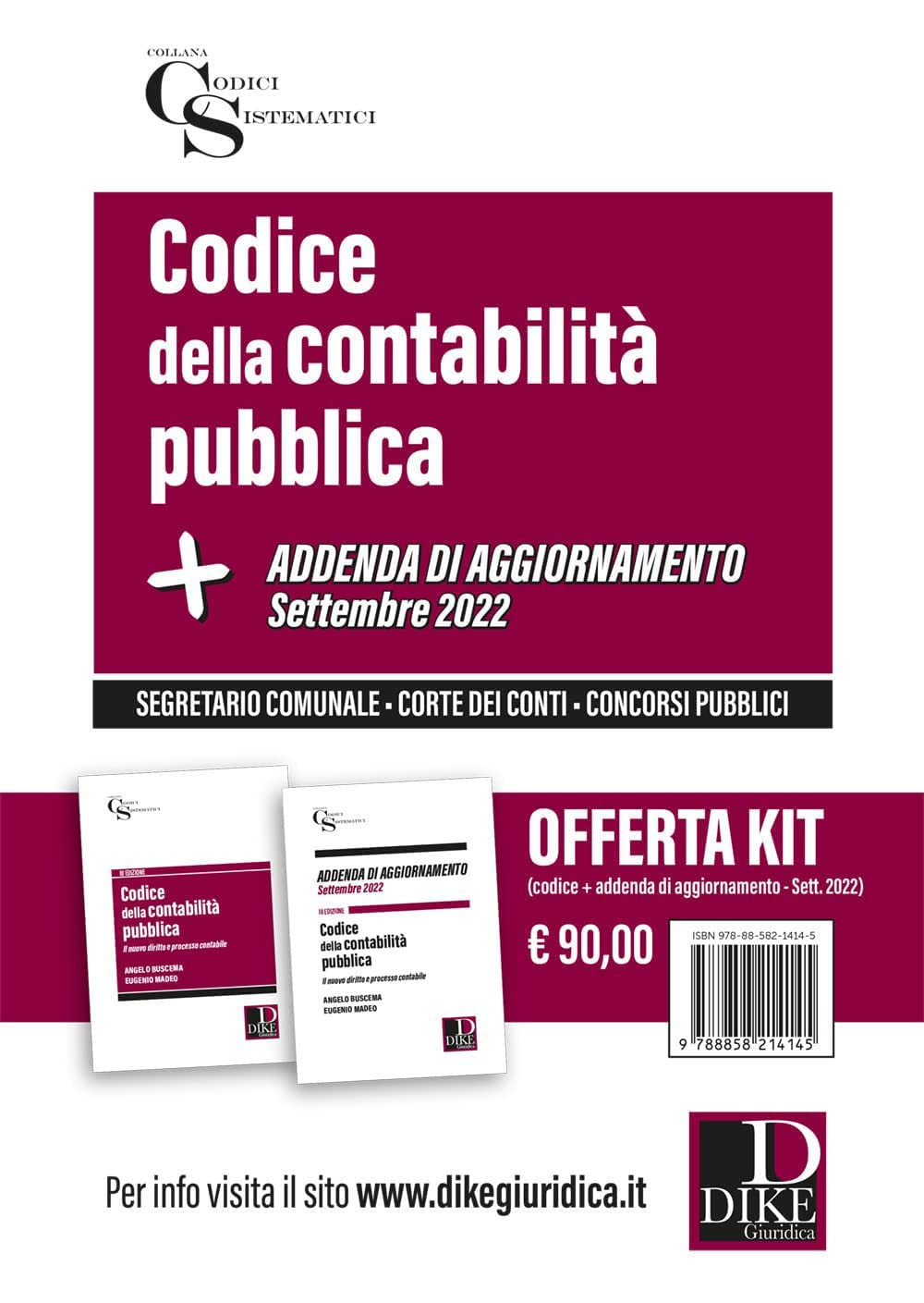 Amazon.com: Kit codice contabilita' pubblica + agg.: 9788858214145 ...