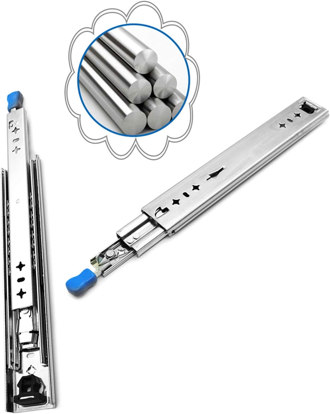 Side Mount Drawer Slides Drawer Runners, Full Extension Ball Bearing ...