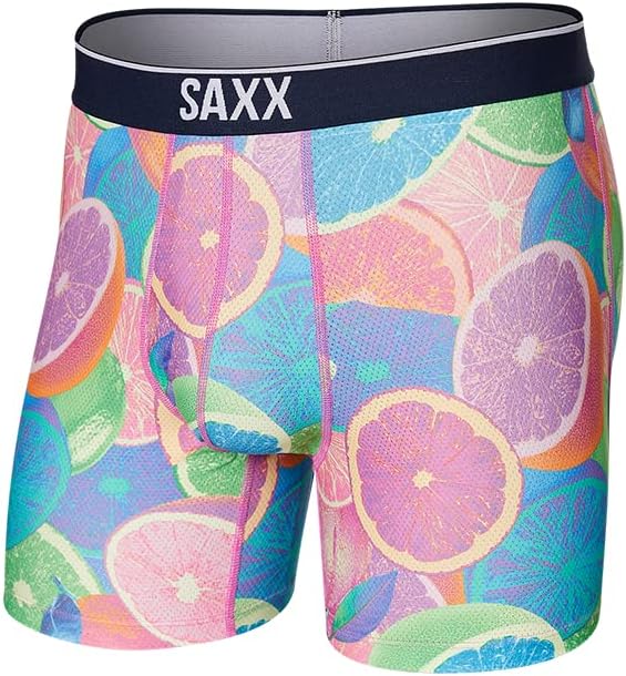 SAXX Men's Underwear – VOLT Breathable Mesh Boxer Briefs with Built-In Pouch Support – Workout ...