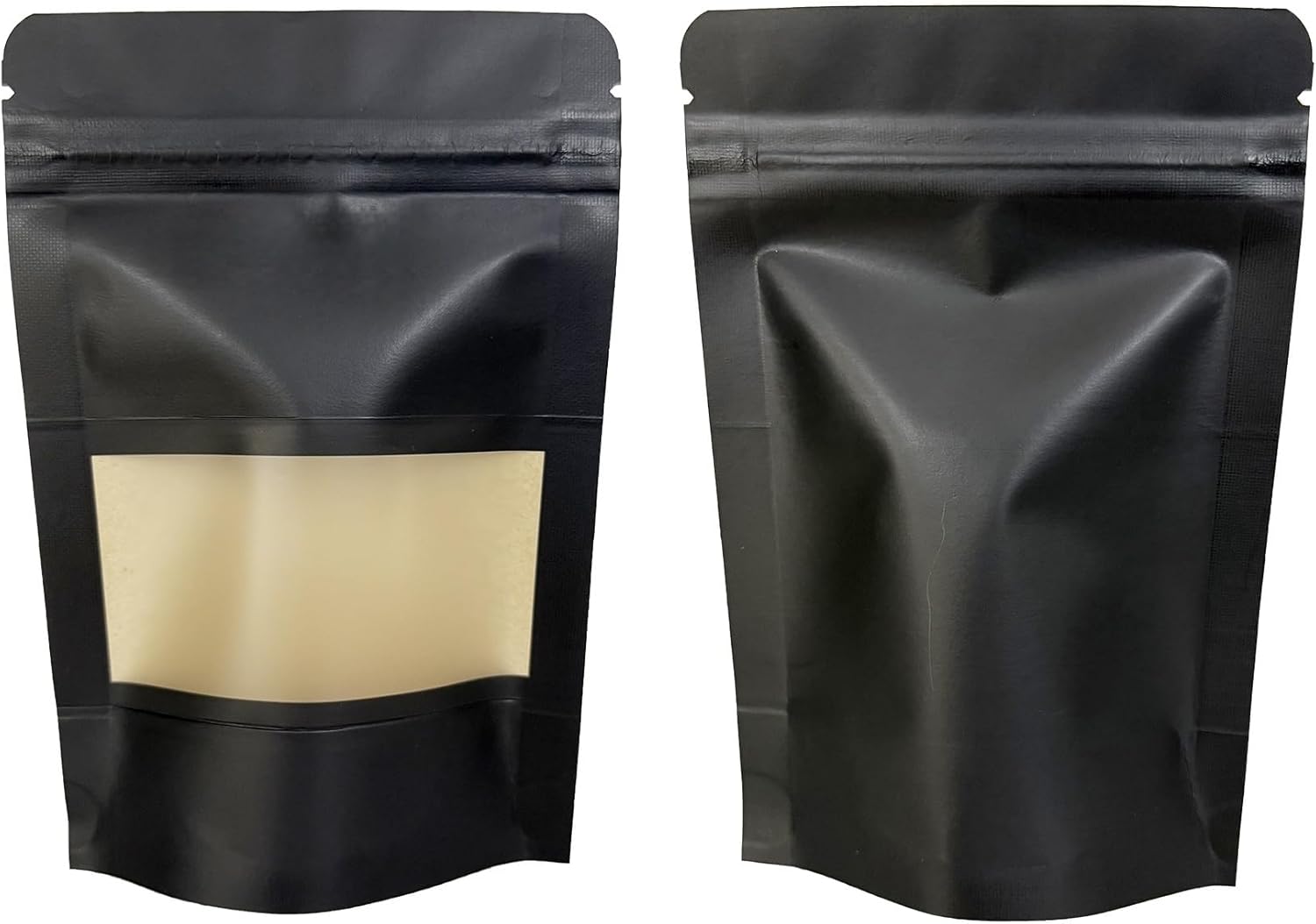 Amazon.com: FERENLI 50 Pcs Black Resealable Kraft Paper Bags with Matte ...