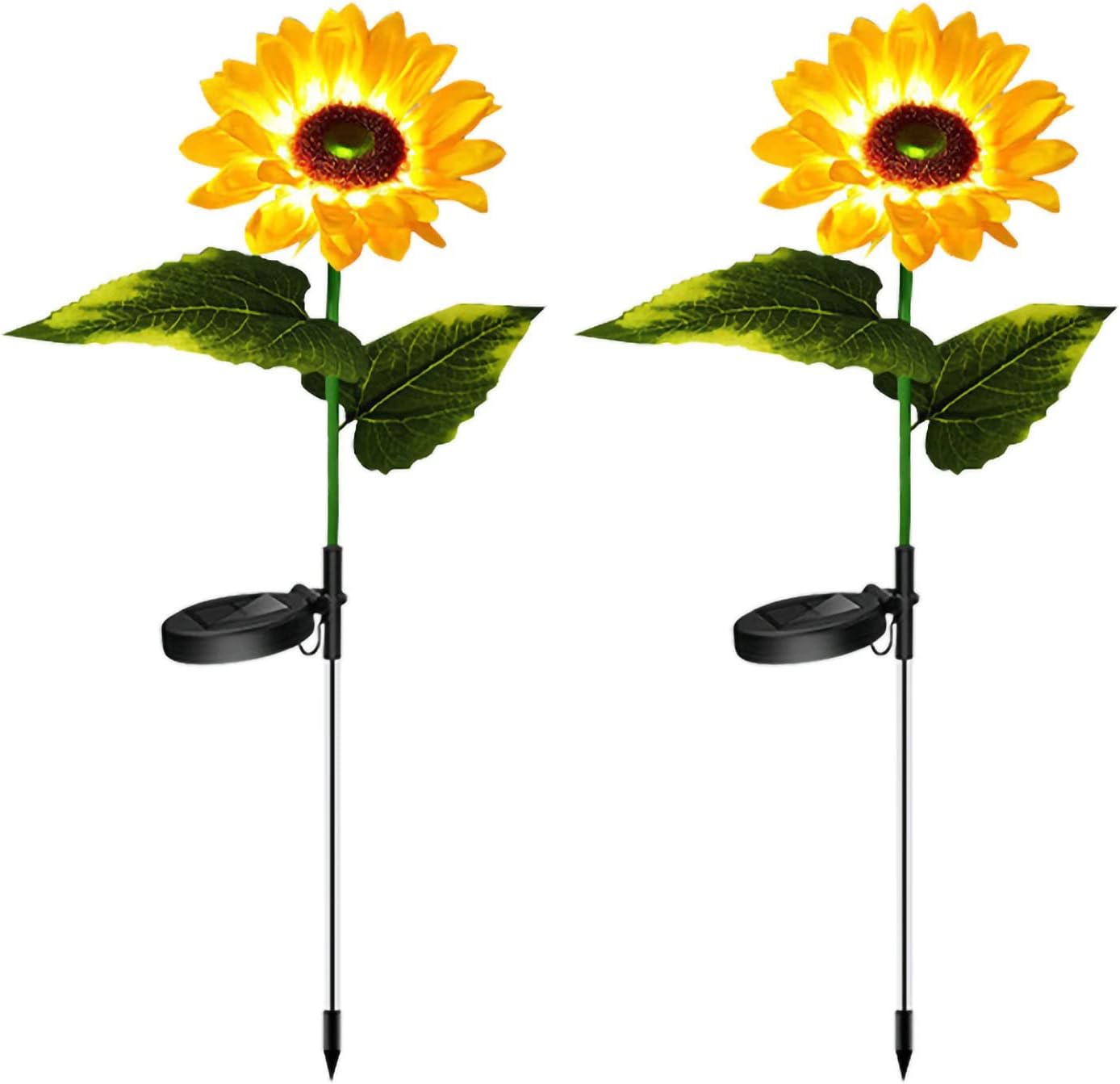 1 Pcs Solar Garden Lights, Solar Powered Sunflower Lights, Bright ...