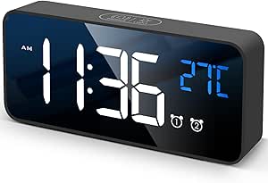【Upgraded】 Digital Alarm Clock with Large Led Temperature Display ...