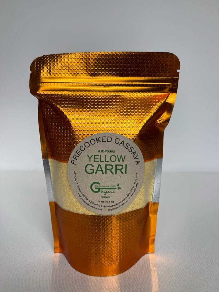 Amazon.com: G. W. Foods Yellow Garri 14oz/0.4kg Precooked Nigerian Cassava