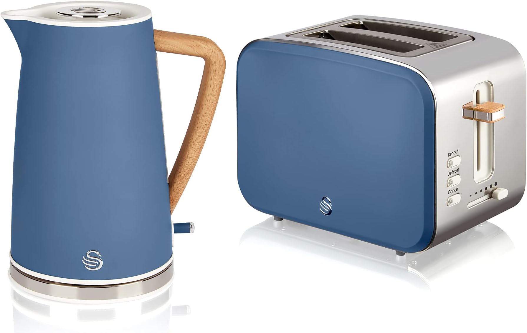 SQ Professional Breakfast Set 2pc Kettle 2200W & 2 Slice Toaster 900W ...