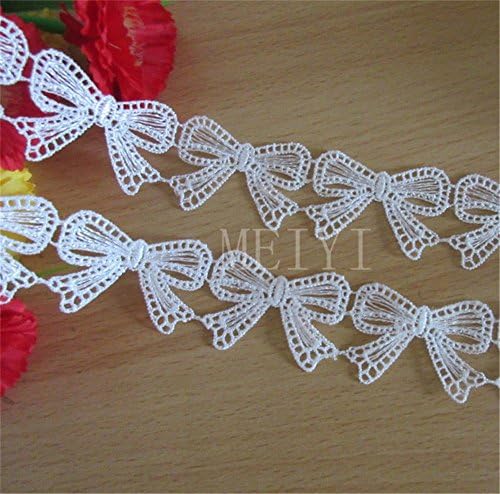 Amazon.com: 5 Yard Bow Lace Edging Trim Ribbon 35 mm Width Vintage ...