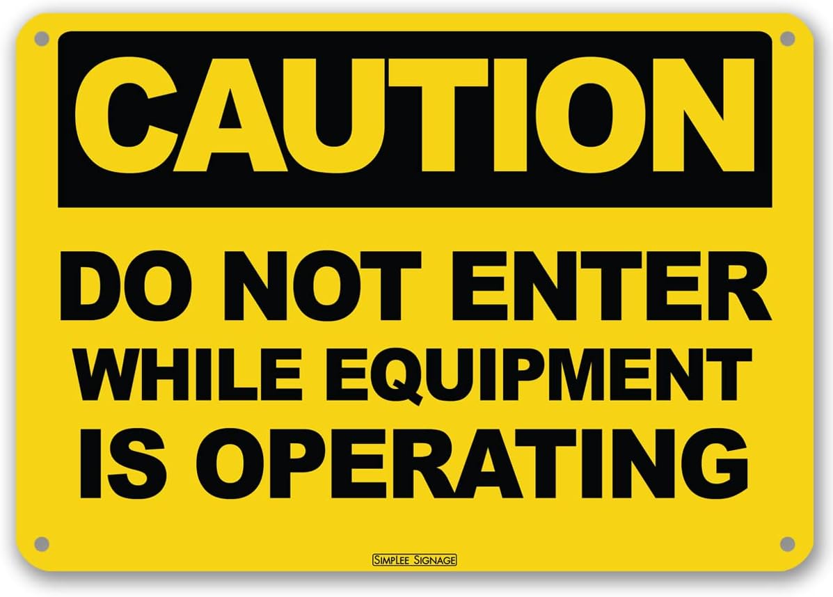 Buy SimpLee Signage Caution Do Not Enter Sign 10 x 7 Thickness .055 ...