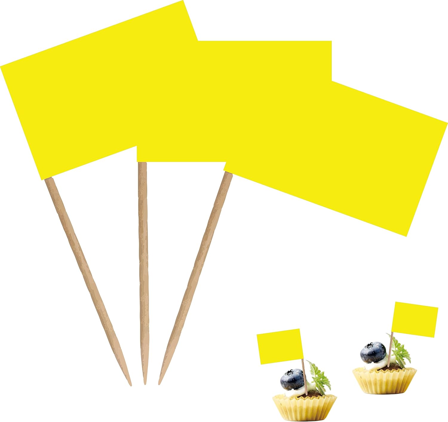 Amazon.com | Blank Toothpick Flag Small Mini Labeling Marking DIY Stick ...