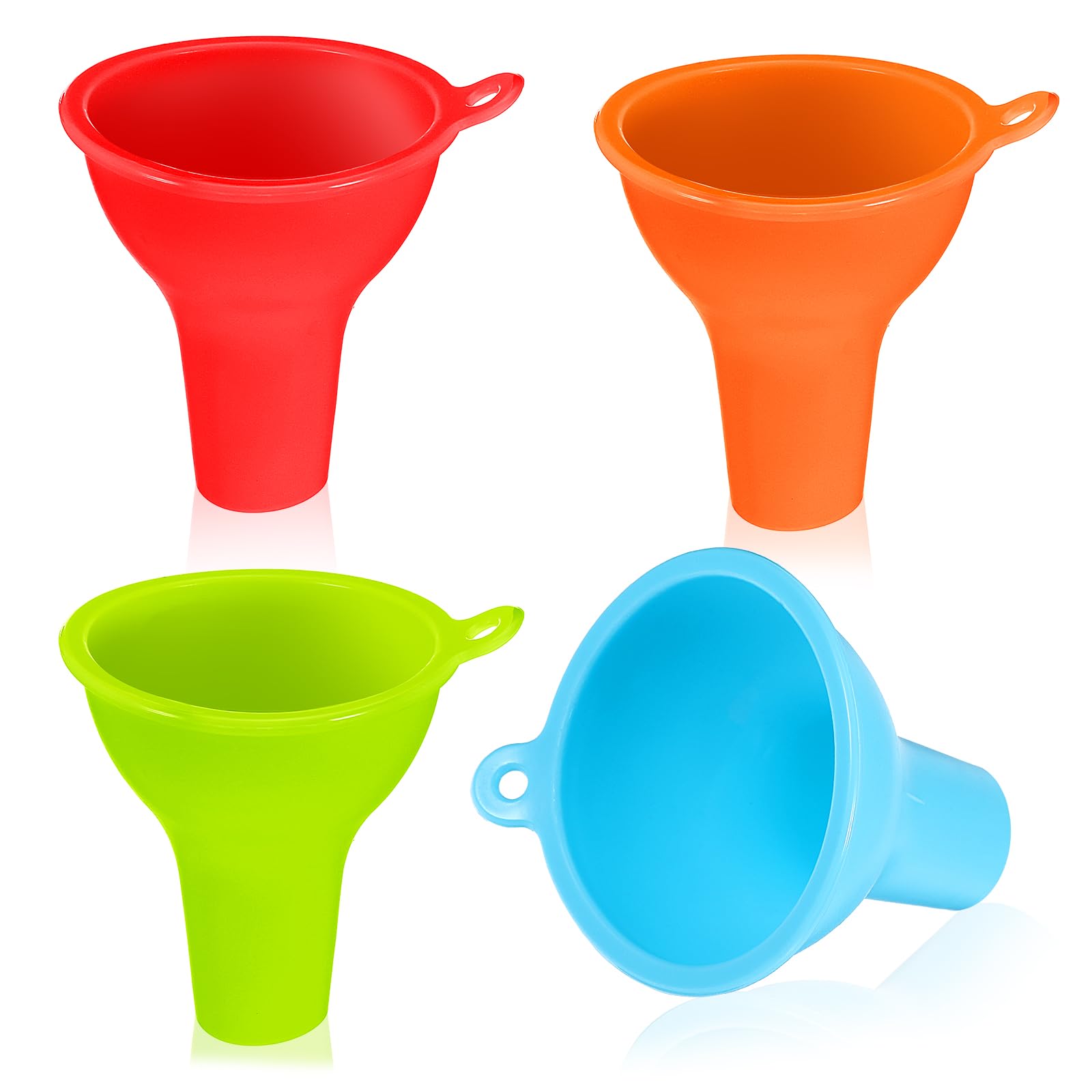 Amazon.com: COMNICO 4Pcs Funnels for Kitchen Use Filling Bottles ...