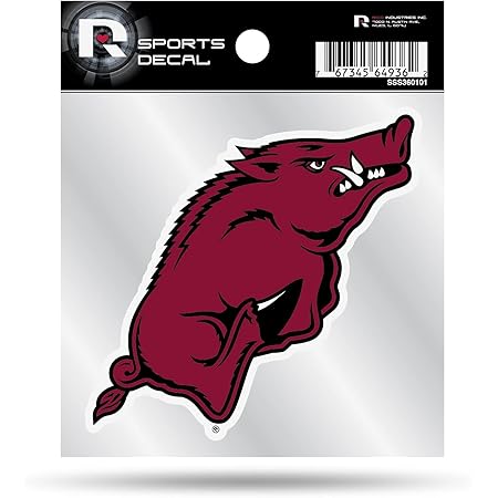 Amazon.com: Arkansas Razorbacks 4 Inch Vinyl Mascot Decal Sticker ...
