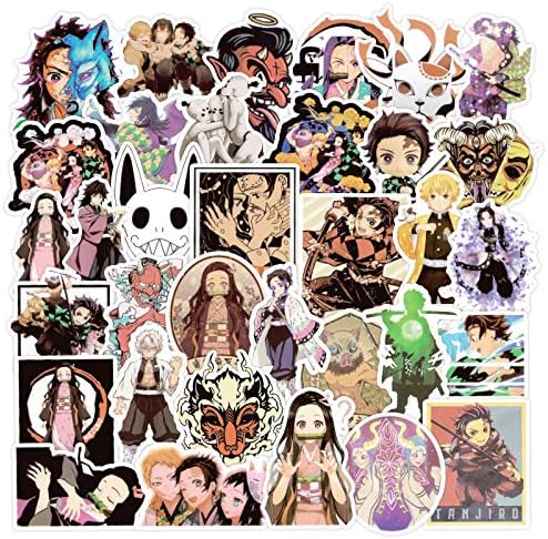 Amazon.com: Generic 50 Pcs Various Demon Slayer Anime Stickers ...