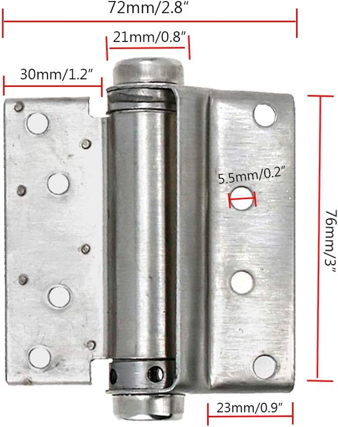 Rannb 3 Inch Single Action Hinge Self-Closing Automatic Door Hinges ...